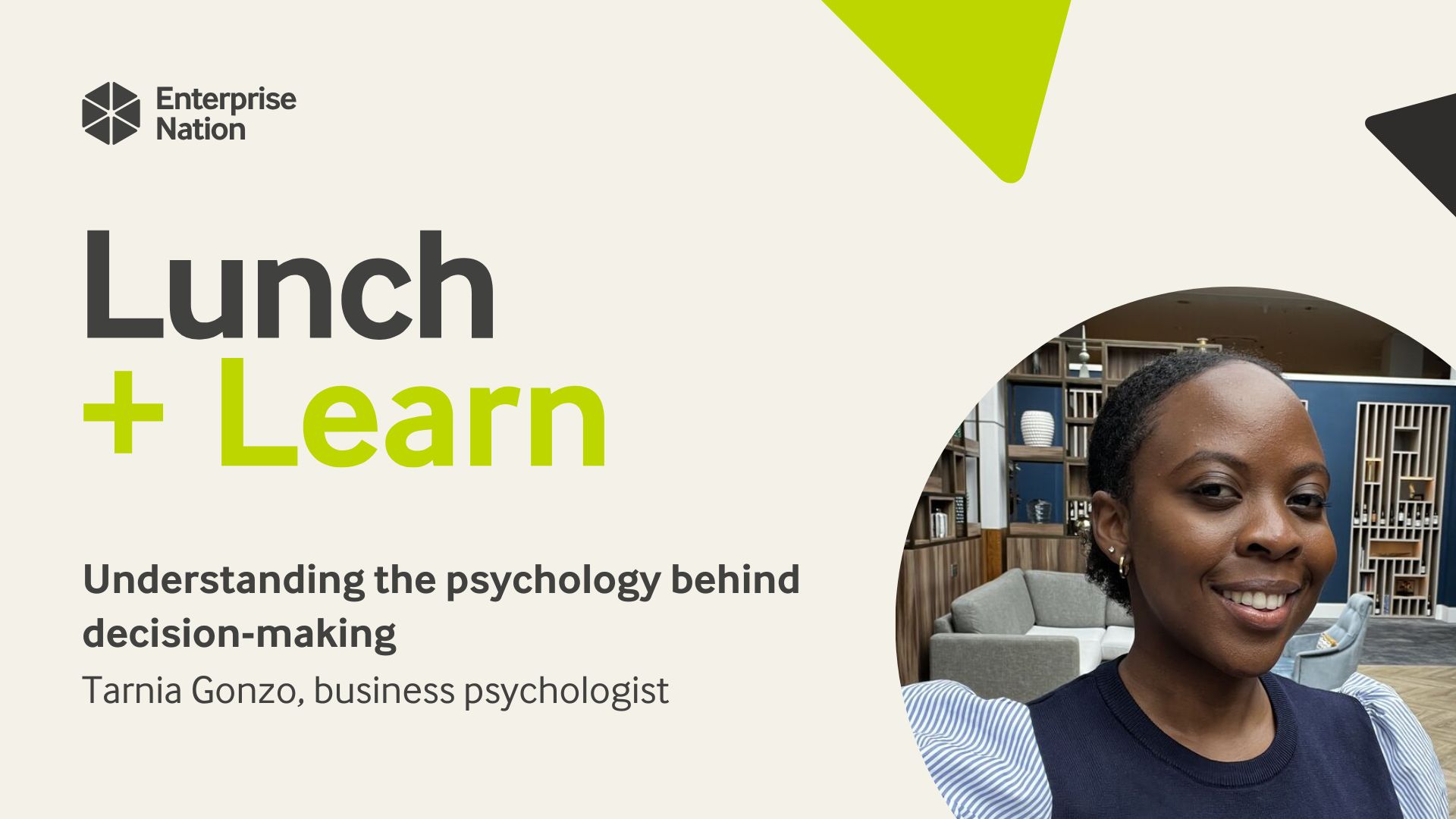 Lunch and Learn: Understanding the psychology behind decision-making, Thursday 4th Sep 2025 ...